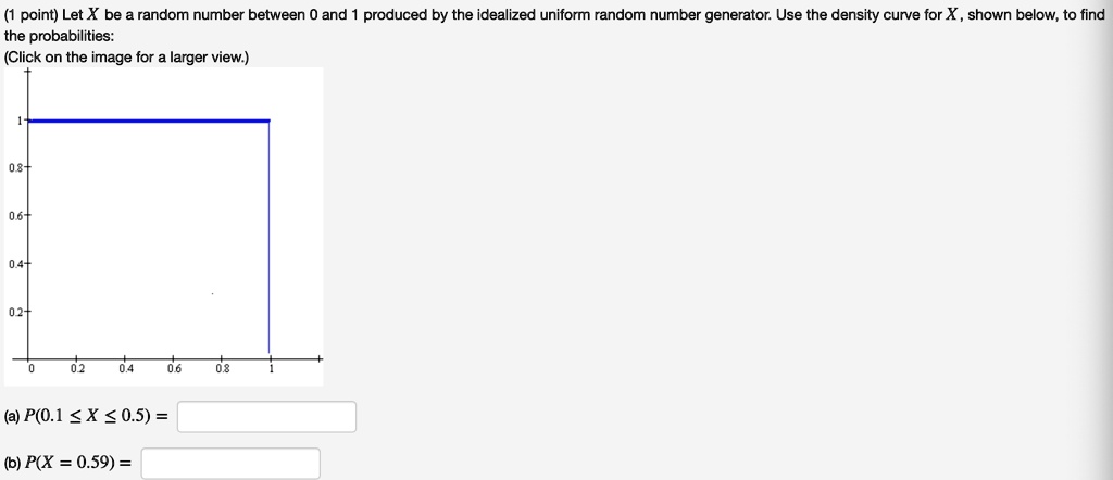 SOLVED: 'Hi, please help me to figure out this problem, thank you! point) Let X be random number ...