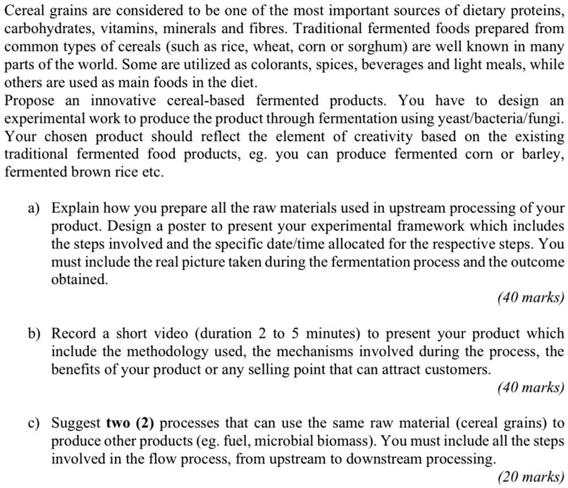 Cereal grains are considered to be one of the most important sources of ...