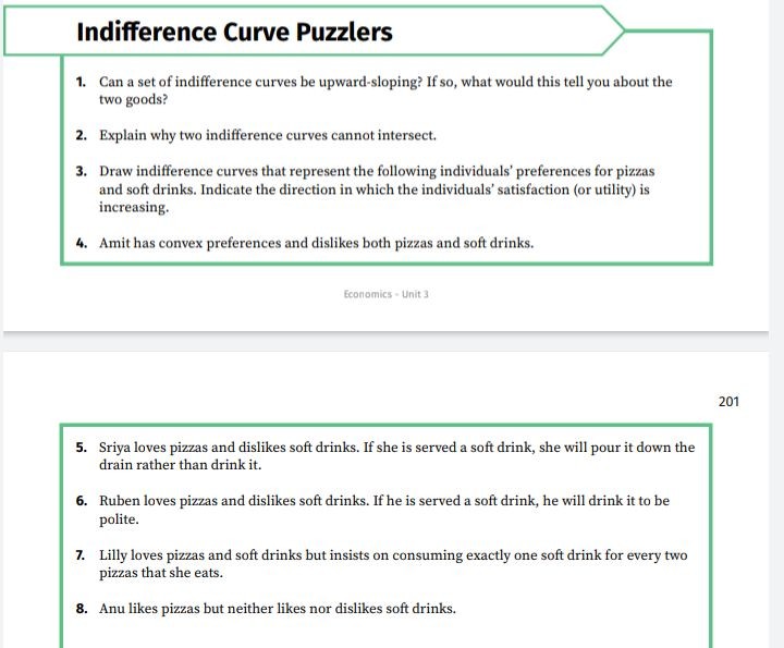Indifference Curve Puzzlers 1. Can a set of indifference curves be ...