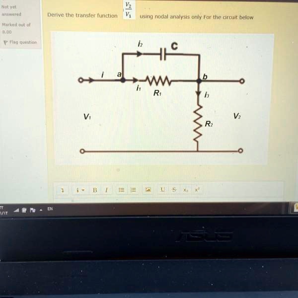 Derive the transfer function using nodal analysis only for the circuit ... Derive the transfer function using nodal analysis only for the circuit ...