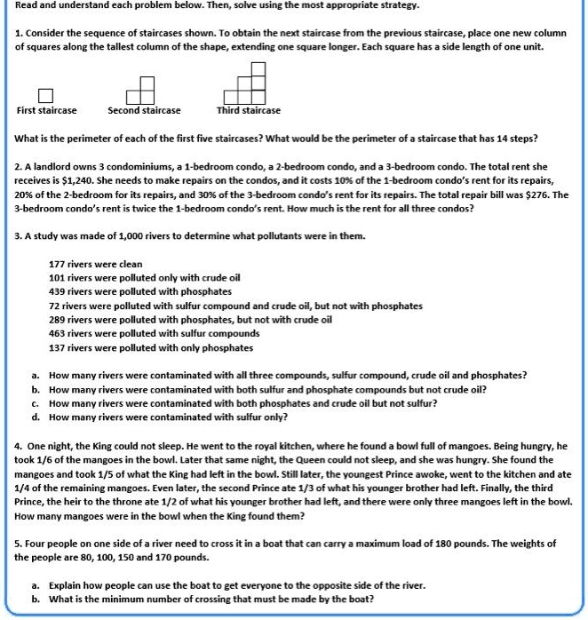 SOLVED: Read and understand each problem below. Then, solve using the ...
