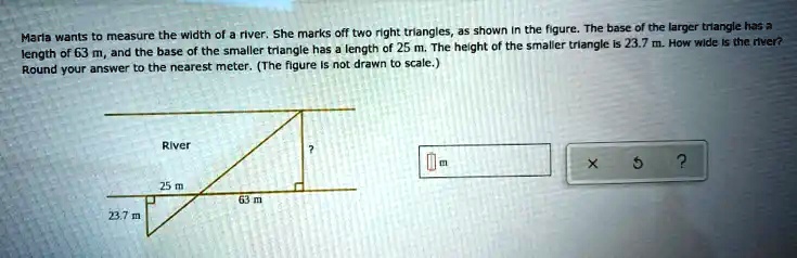 SOLVED: Marks - off two right triangles; as shown in the figure: The ...