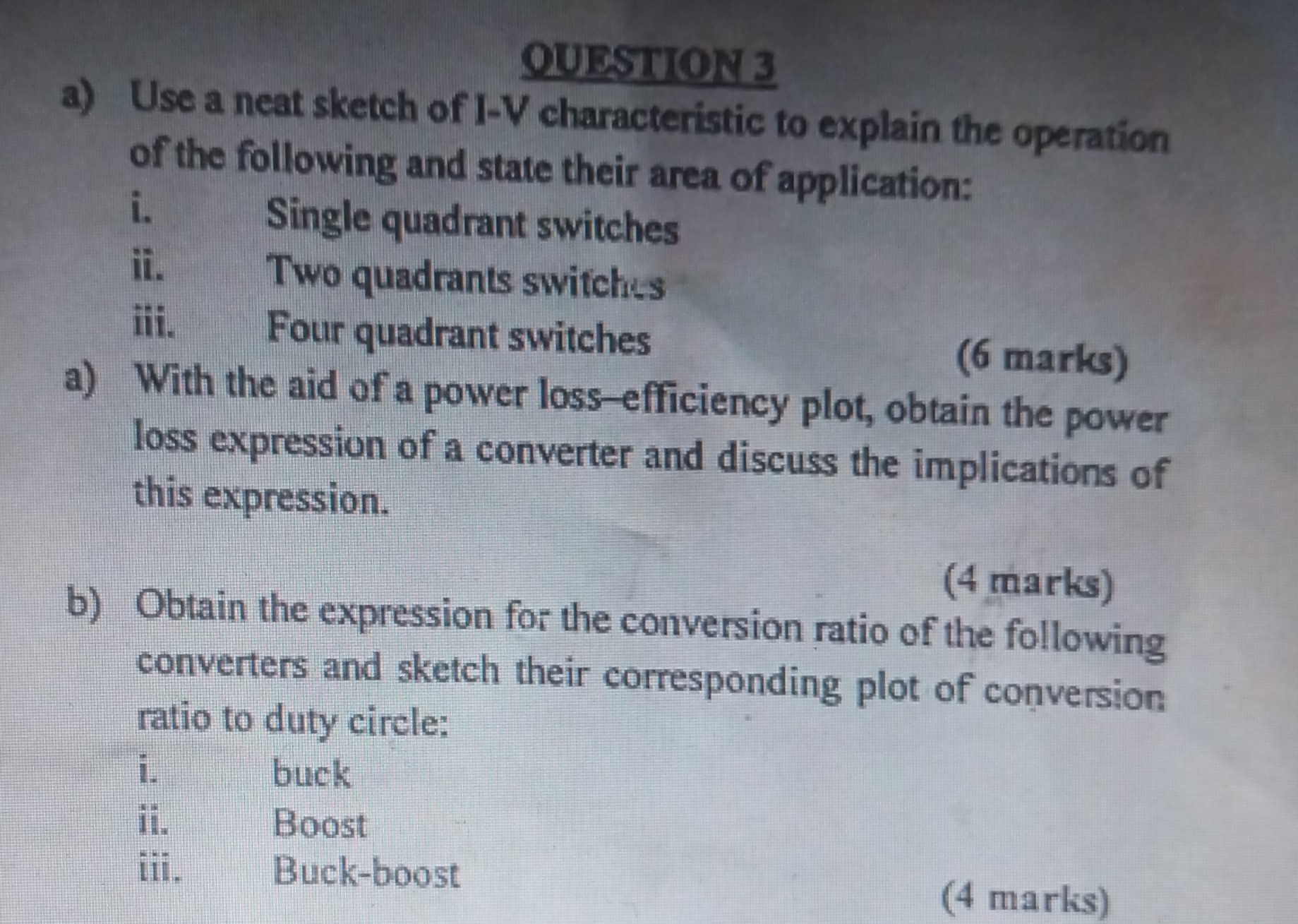 OUESTION 3 a) Use a neat sketch of J-V characteristic to explain the ...