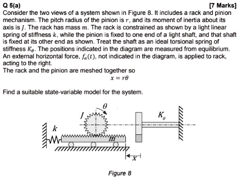 SOLVED: Q5a [7 Marks] Consider the two views of a system shown in ...
