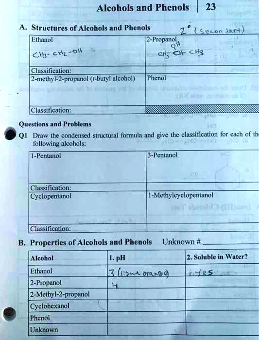 alcohols and phenols 23 structures of alcohols and phenols lsecen 4 ...