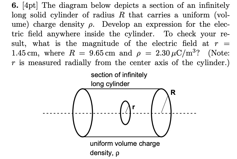 SOLVED: The diagram below depicts a section of an infinitely long solid ...