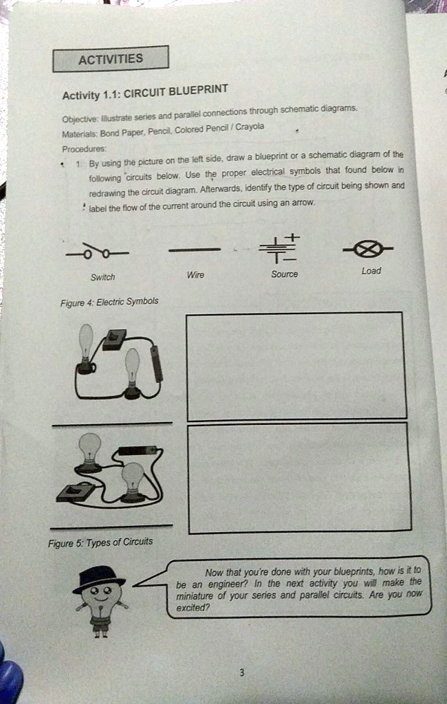 ACTIVITIES Activity 1.1: CIRCUIT BLUEPRINT Objective: Illustrate series and parallel connections ...