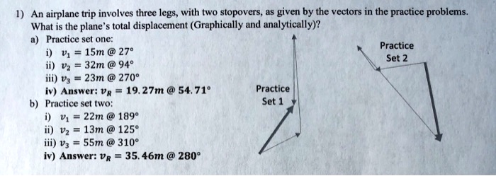 an airplane trip involves three legs with two stopovers as given by the ...