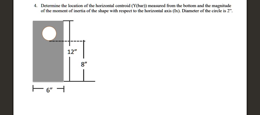 SOLVED: Determine the location of the horizontal centroid Y(bar ...