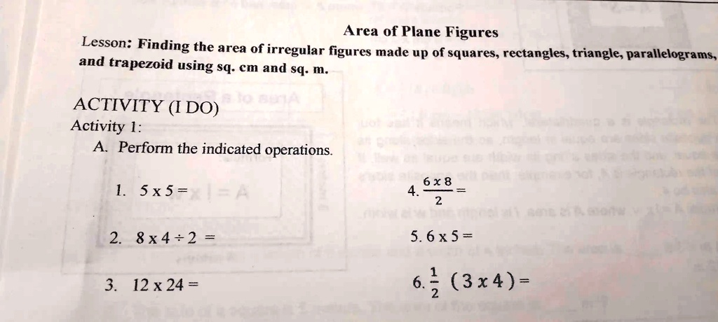 area of plane figures lesson finding the area of irregular figures made ...