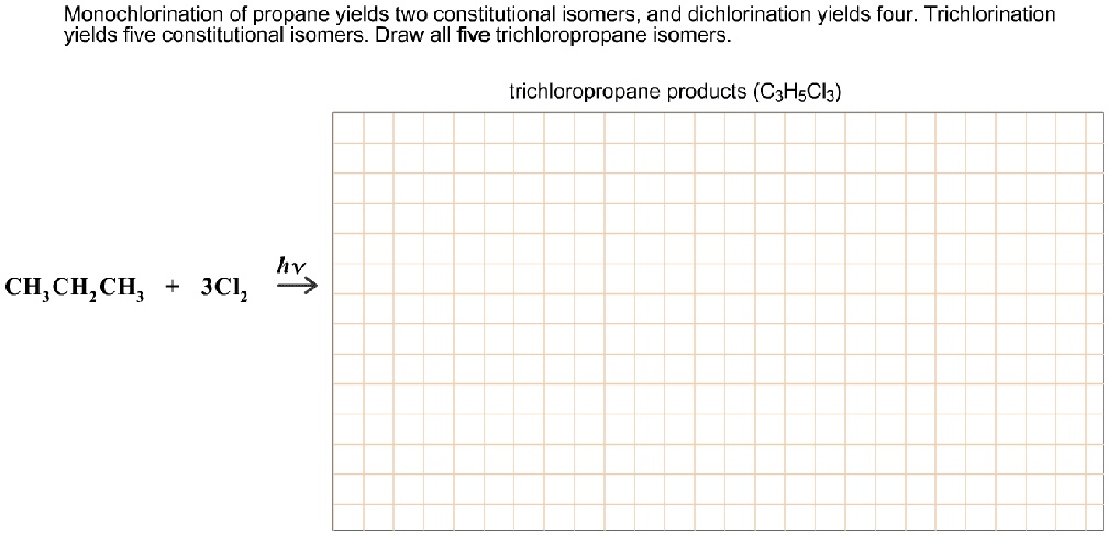 Monochlorination of propane yields two constitutional isomers, and ...
