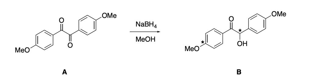 A NaBH4 MeOH B