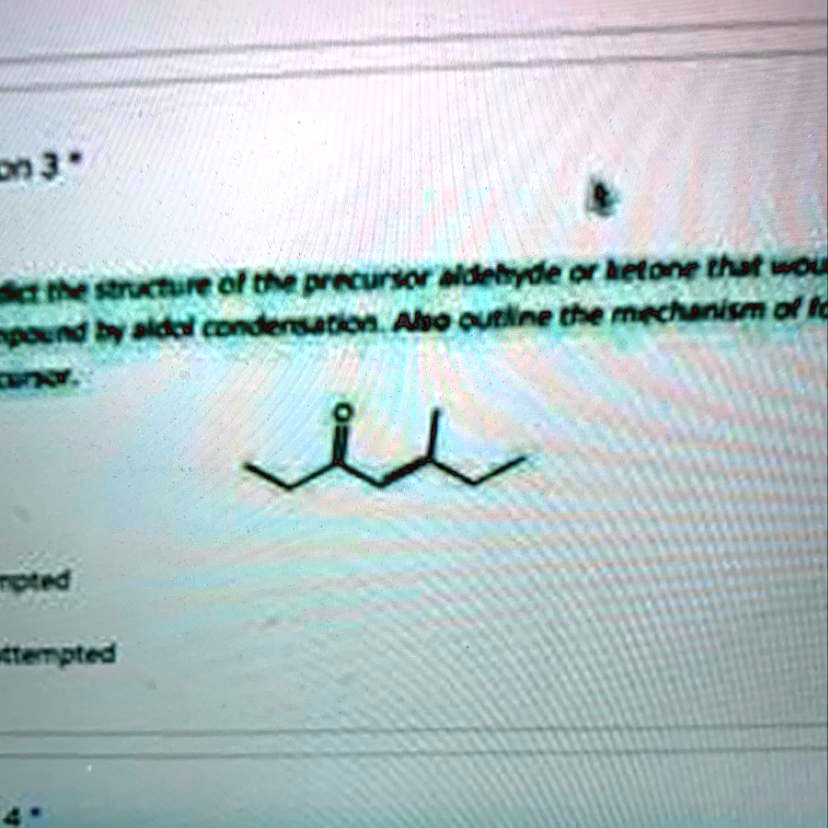 SOLVED: Predict the structure of the precursor aldehyde or ketone that ...