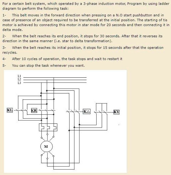 For a certain belt system, which is operated by a 3-phase induction ...
