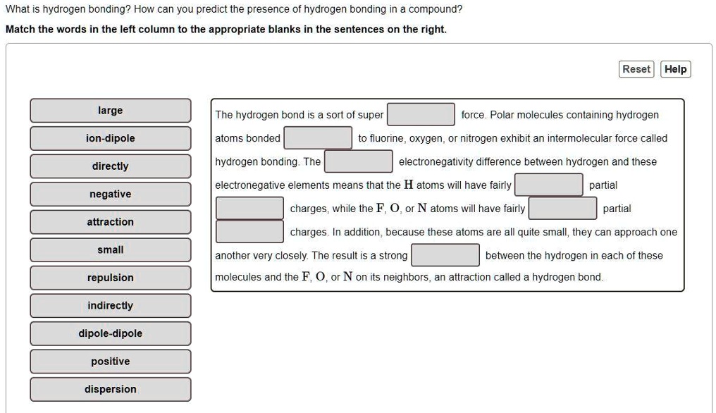 what is hydrogen bonding how can you predict the presence of hydrogen ...