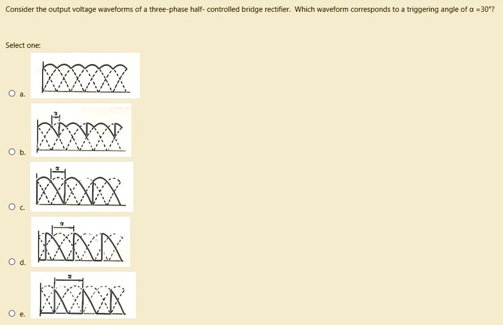 Solved Consider The Output Voltage Waveforms Of A Three Phase Half