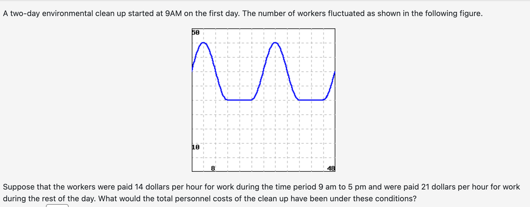 SOLVED: A two-day environmental clean up started at 9AM on the first ...