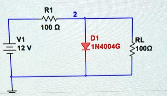 R1 100 ? V1 12 V 2 D1 1N4004G RL 100?