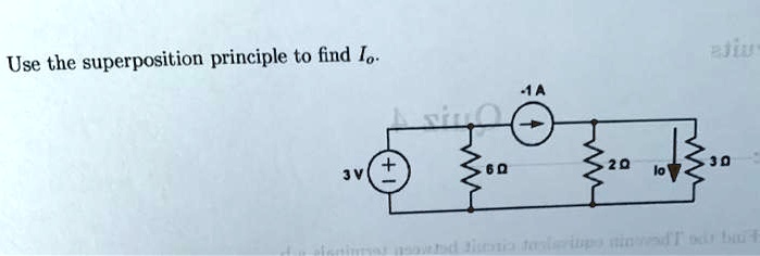 Use the superposition principle to find Io
