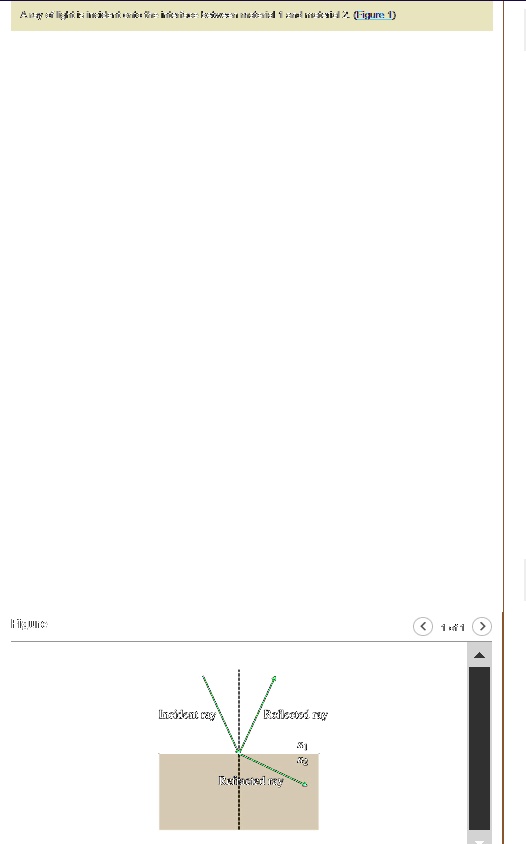 SOLVED: A ray of light is incident onto the interface between material 1 and material 2.Part ...
