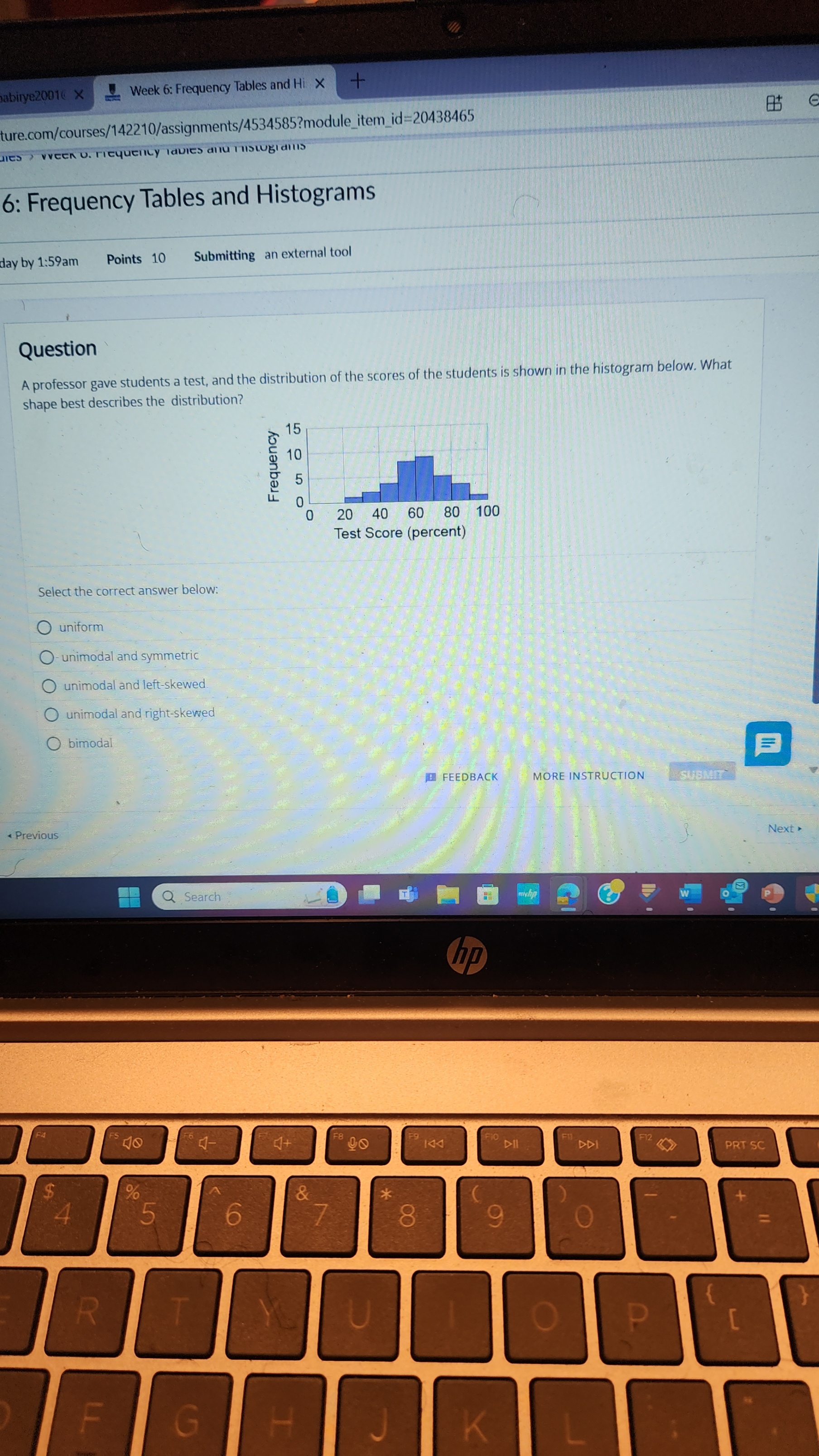 abitye2001( Week 6: Frequency Tables and Hi + ture.com/courses/142210/assignments/4534585 ...