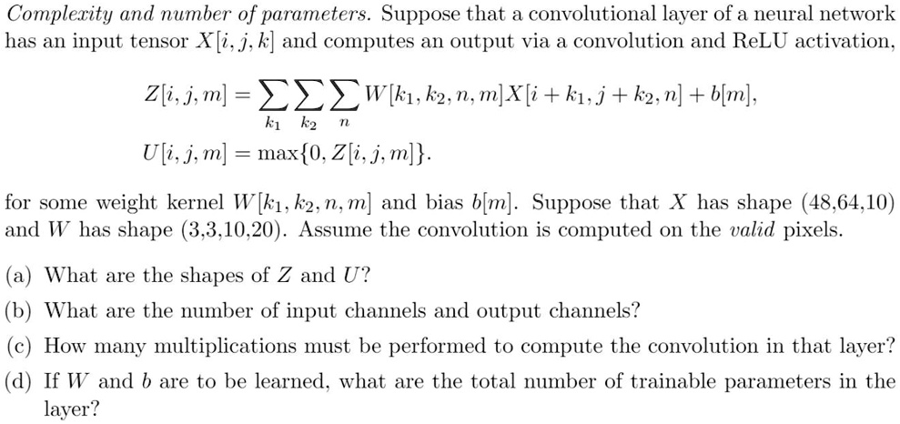 SOLVED: Complexity and number of parameters. Suppose that a ... SOLVED: Complexity and number of parameters. Suppose that a ...