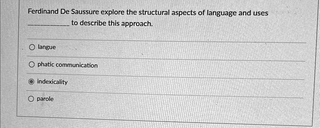 Ferdinand De Saussure explore the structural aspects of language and ...