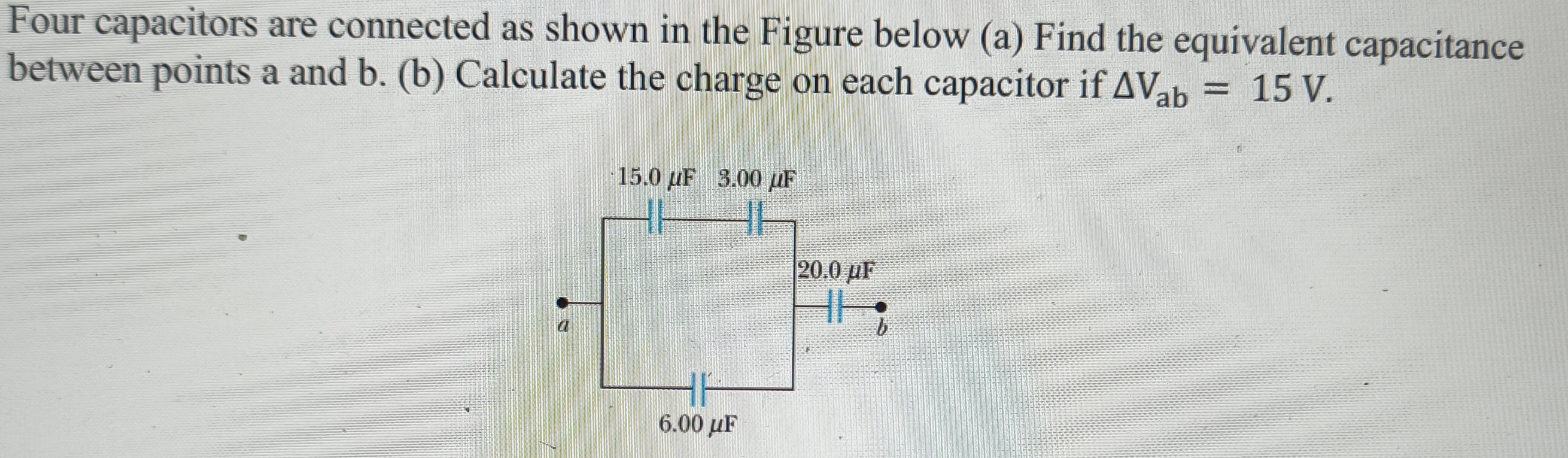 Four Capacitors Are Connected As Shown In The Figure Below A Find The Equivalent Capacitance