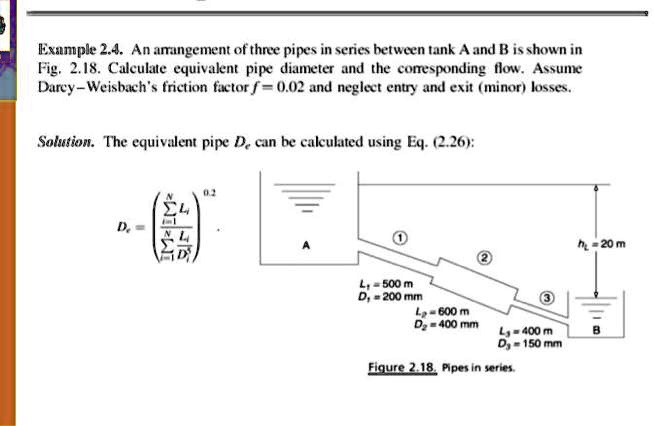 bernoulli equation to answer this question example 24an anangement of three pipes in series ...