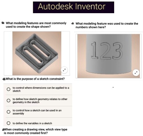 Autodesk Inventor What modeling features are most commonly used to ...