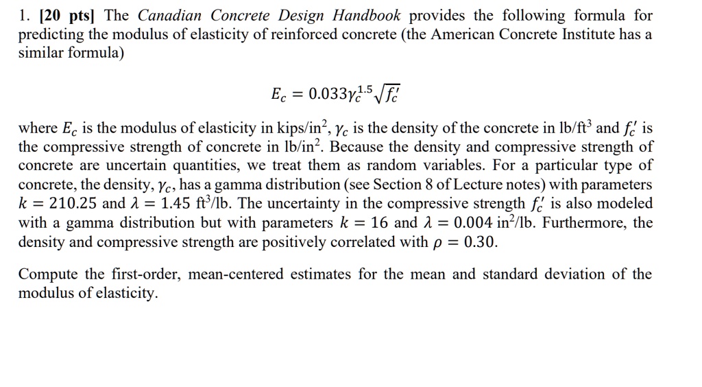 1 20 pts the canadian concrete design handbook provides the...