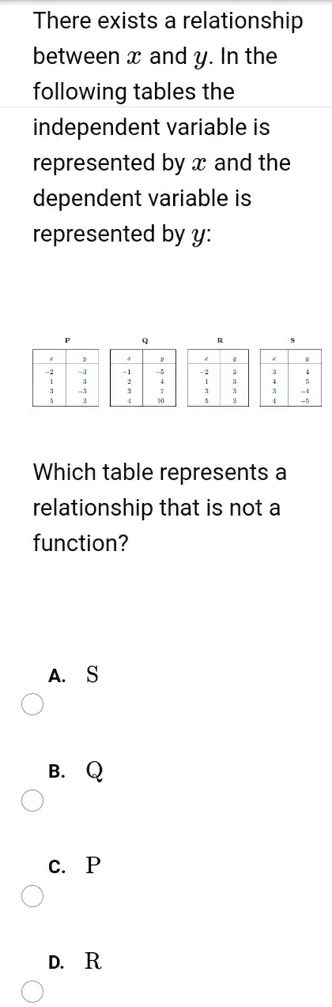 SOLVED: There exists a relationship between € and y. In the following ...