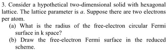 Video Solution Consider A Hypothetical Two Dimensional Solid With A
