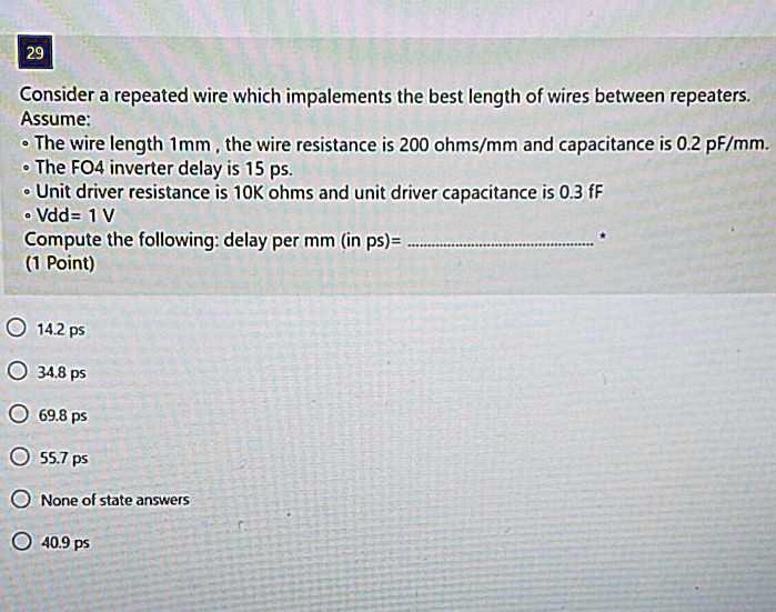 29 Consider a repeated wire which impalements the best length of wires ...
