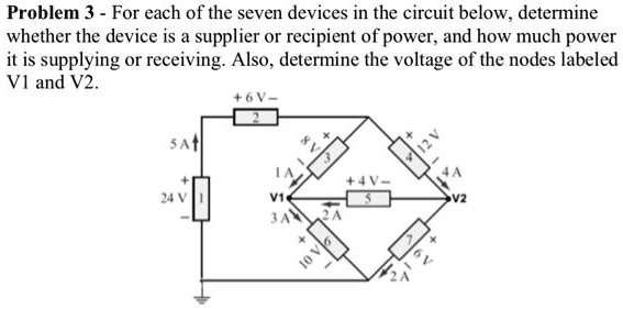 for each of the seven devices in the circuit below determine whether ...