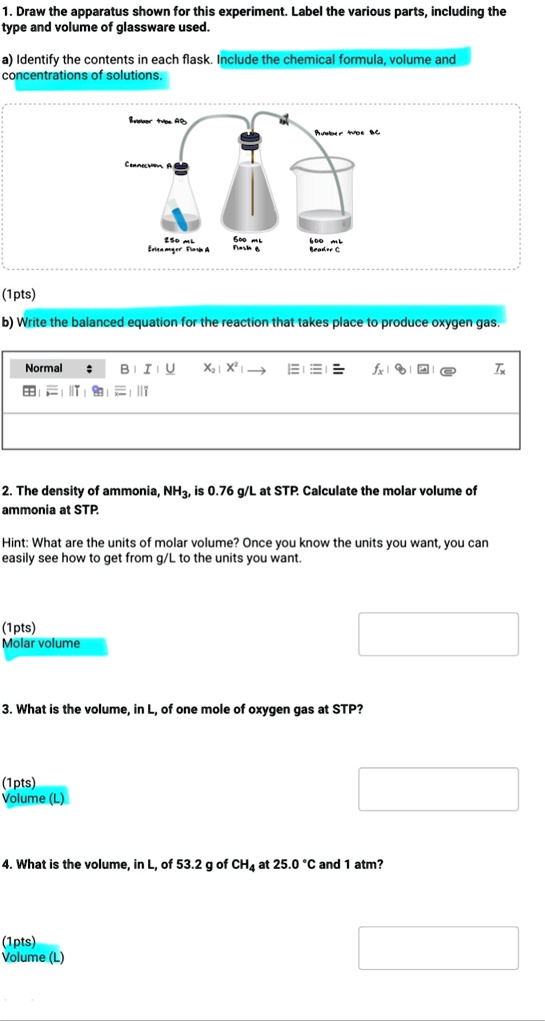 draw the apparatus shown for this experiment label the various parts ...