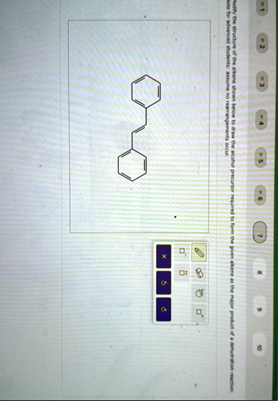 modify the structure of the alkene shown below to draw the alcohol ...