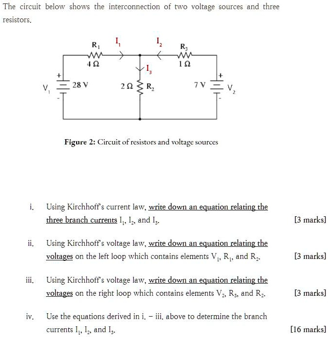 the circuit below shows the interconnection of two voltage sources and ...