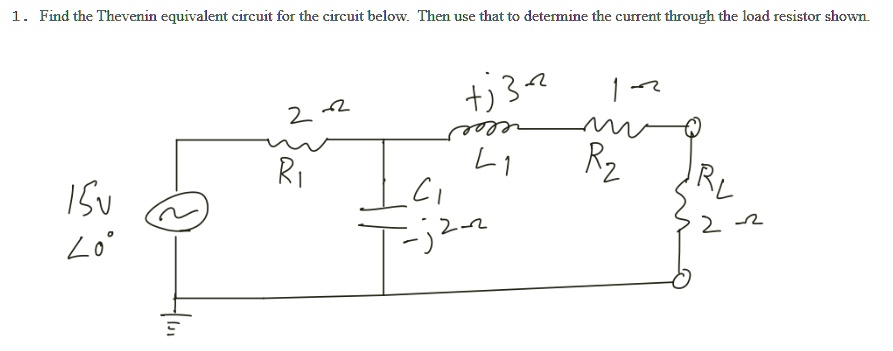 SOLVED: Texts: 1 - Find the Thevenin equivalent circuit for the circuit below. Then use that to ...