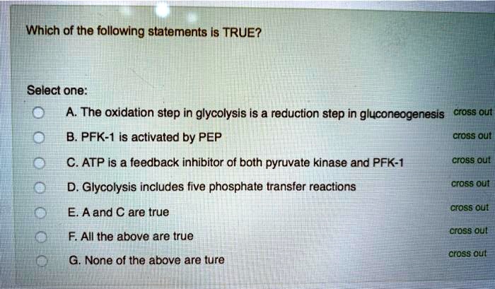 iwhich of the following statements is true select one a the oxidation ...