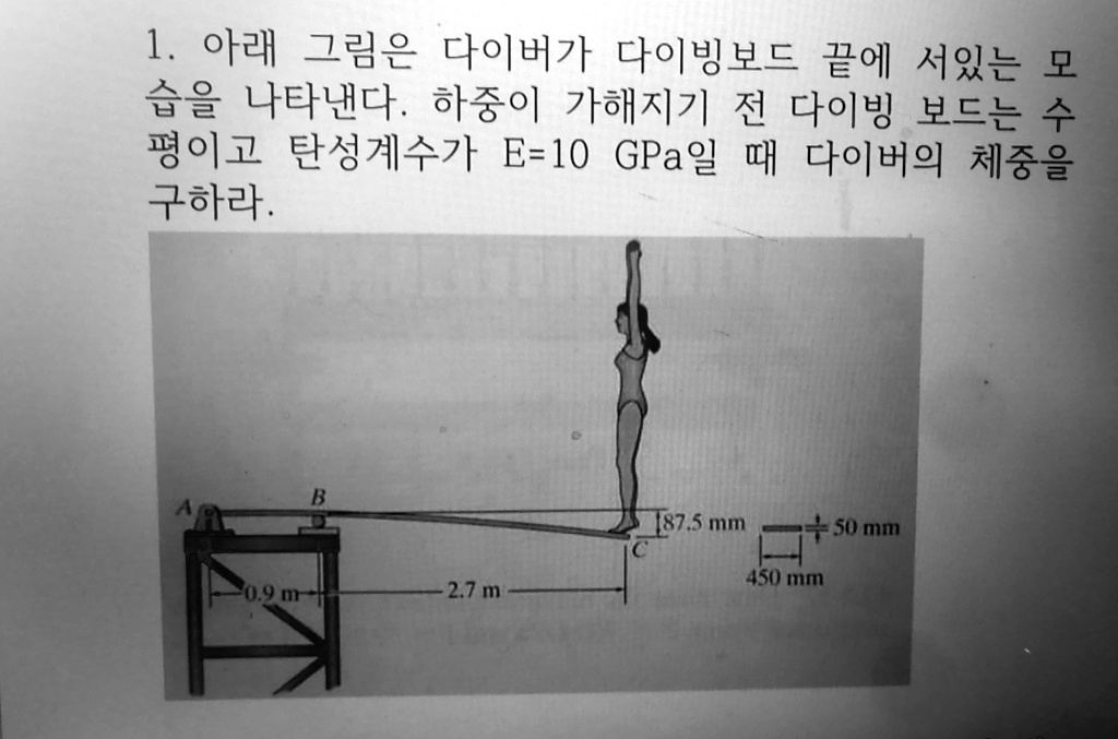 SOLVED: The picture below shows the diver standing at the end of the ...