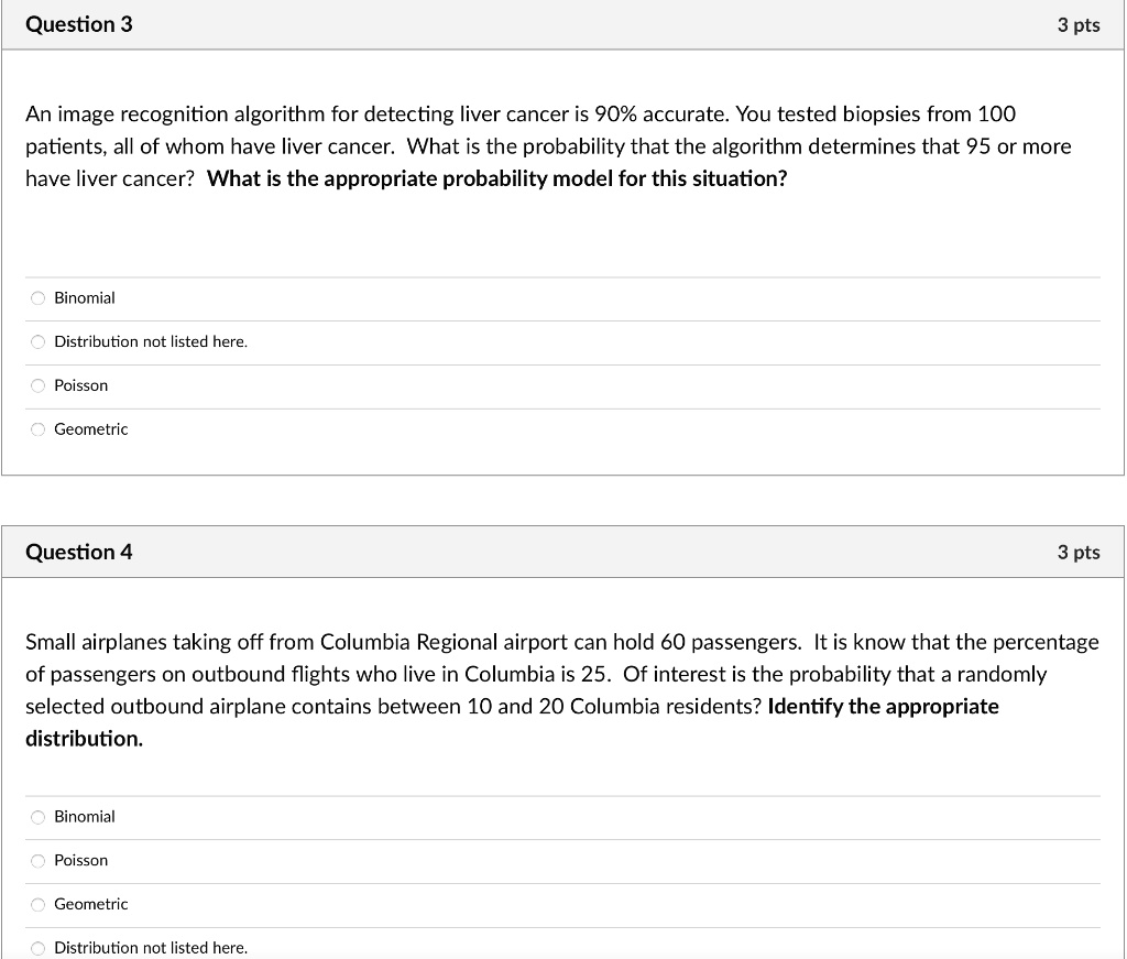 SOLVED: Question 3 3 pts An image recognition algorithm for detecting ... SOLVED: Question 3 3 pts An image recognition algorithm for detecting ...