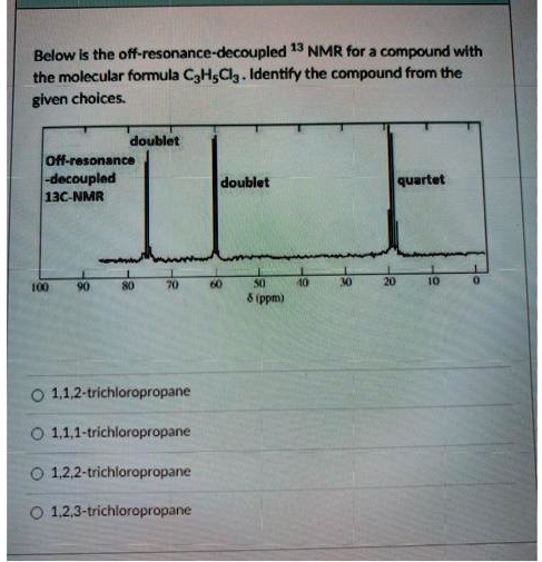 SOLVED:Bclow Is the off-resonance-decoupled 1J NMR for a compound with ...