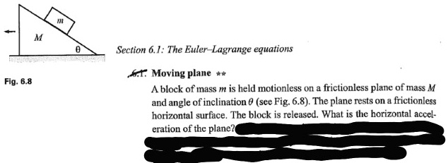 section 61 the euler lagrange equations at moving plane a block of mass ...