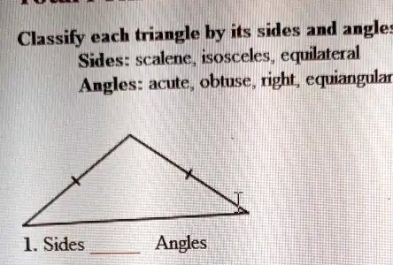 [GET ANSWER] Classify each triangle by its sides and angles Sides ...