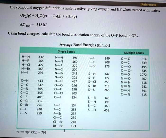 SOLVED:[Ralotoncos] The compound oxygen difluoride is quite reactive ...
