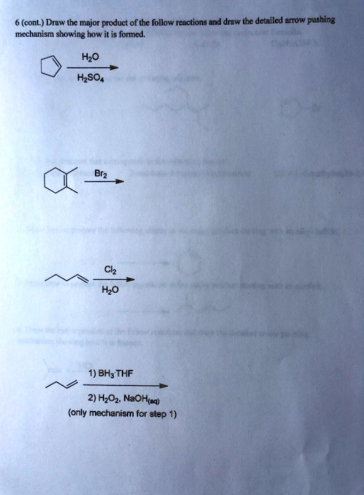 SOLVED: Draw the major product of the following reactions and draw the detailed enone pushing ...