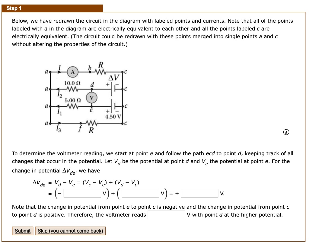 Step 1 Below, we have redrawn the circuit in the diagram with labeled ...