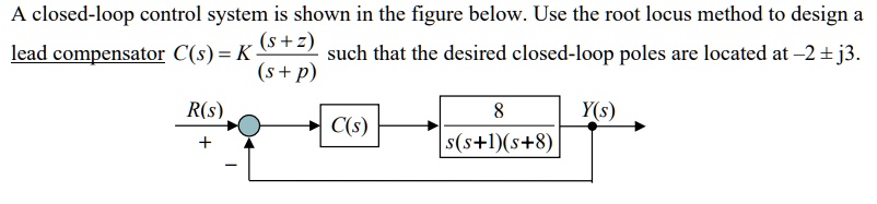 Solved Use The Root Locus Method To Design A Lead Compensator Without Matlab Please A Closed