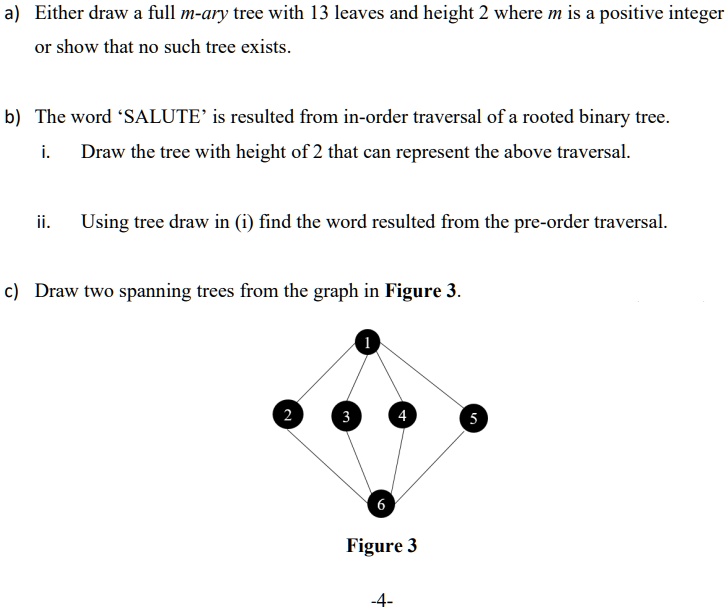 Either draw a full m-ary tree with 13 leaves and height 2 where m is a ...